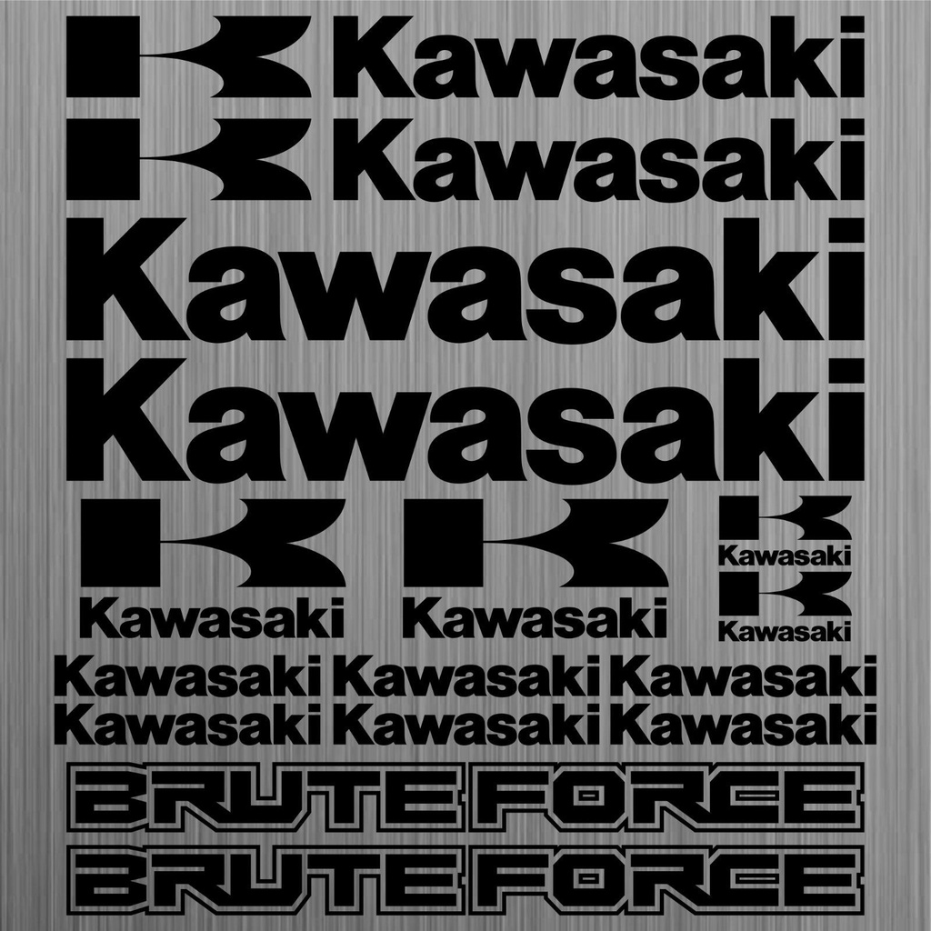 Kawasaki BRUTE FORCE sticker decal quad ATV 16 Pieces | Shopee Philippines