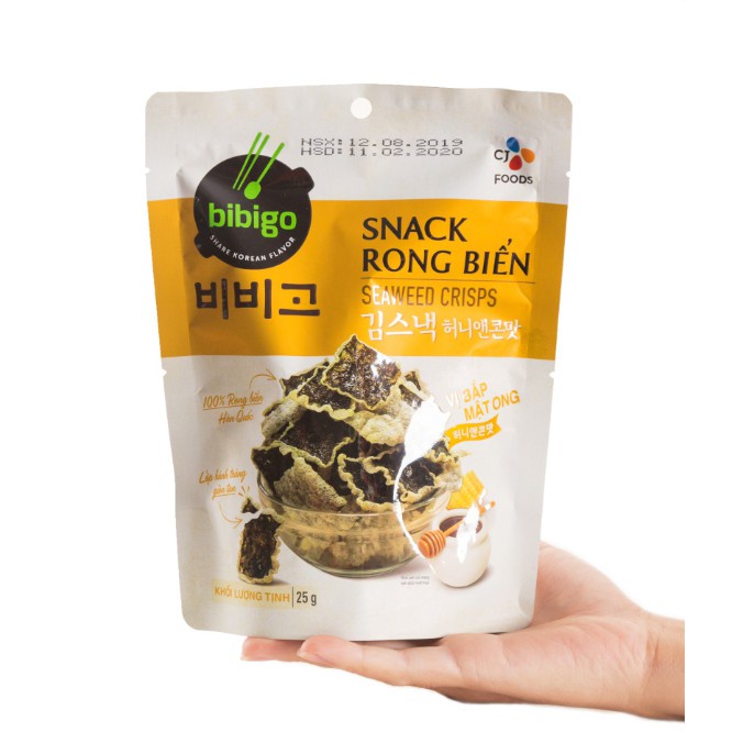 Bibigo SEAFOOD SNACK HONEY CORN FLAVOR 25G | Shopee Philippines