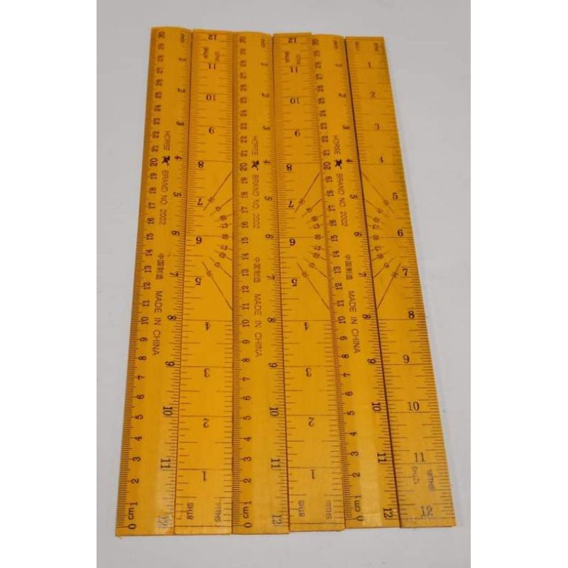 Ruler Wood / 12 pcs per pack/ 12 inches | Shopee Philippines