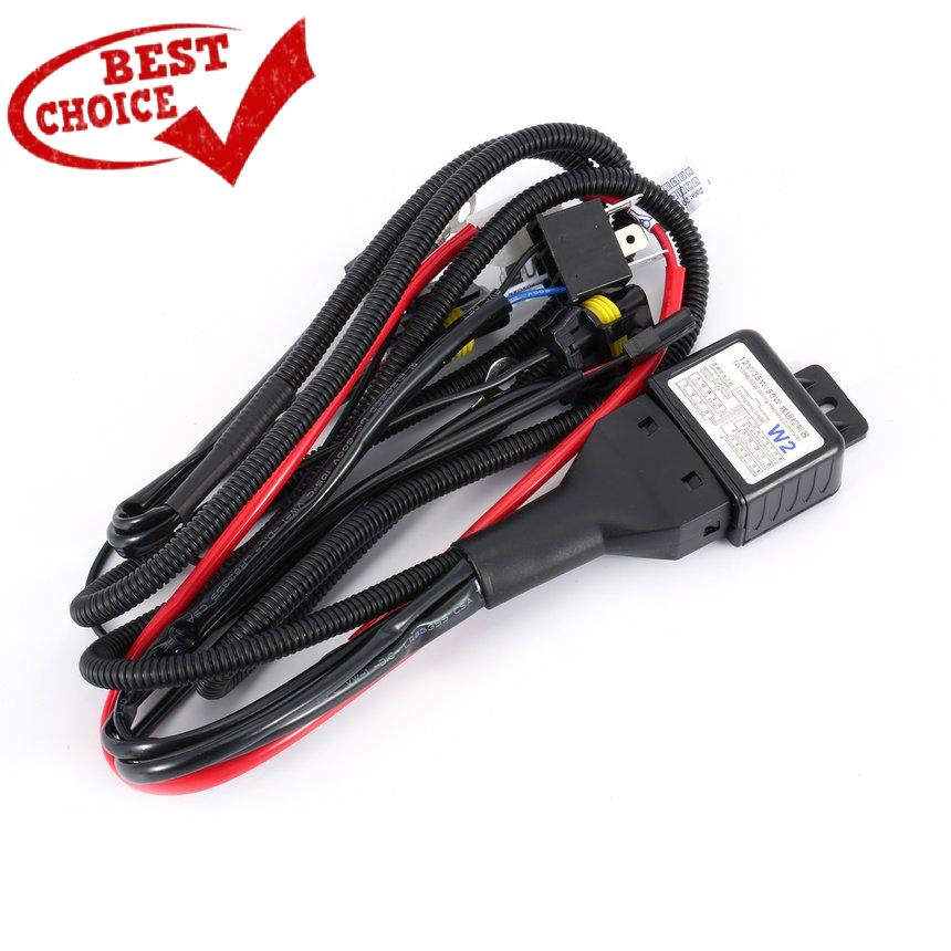 35W 12V Xenon Headlight Wiring Harness HID Relay Wire Controllor ...