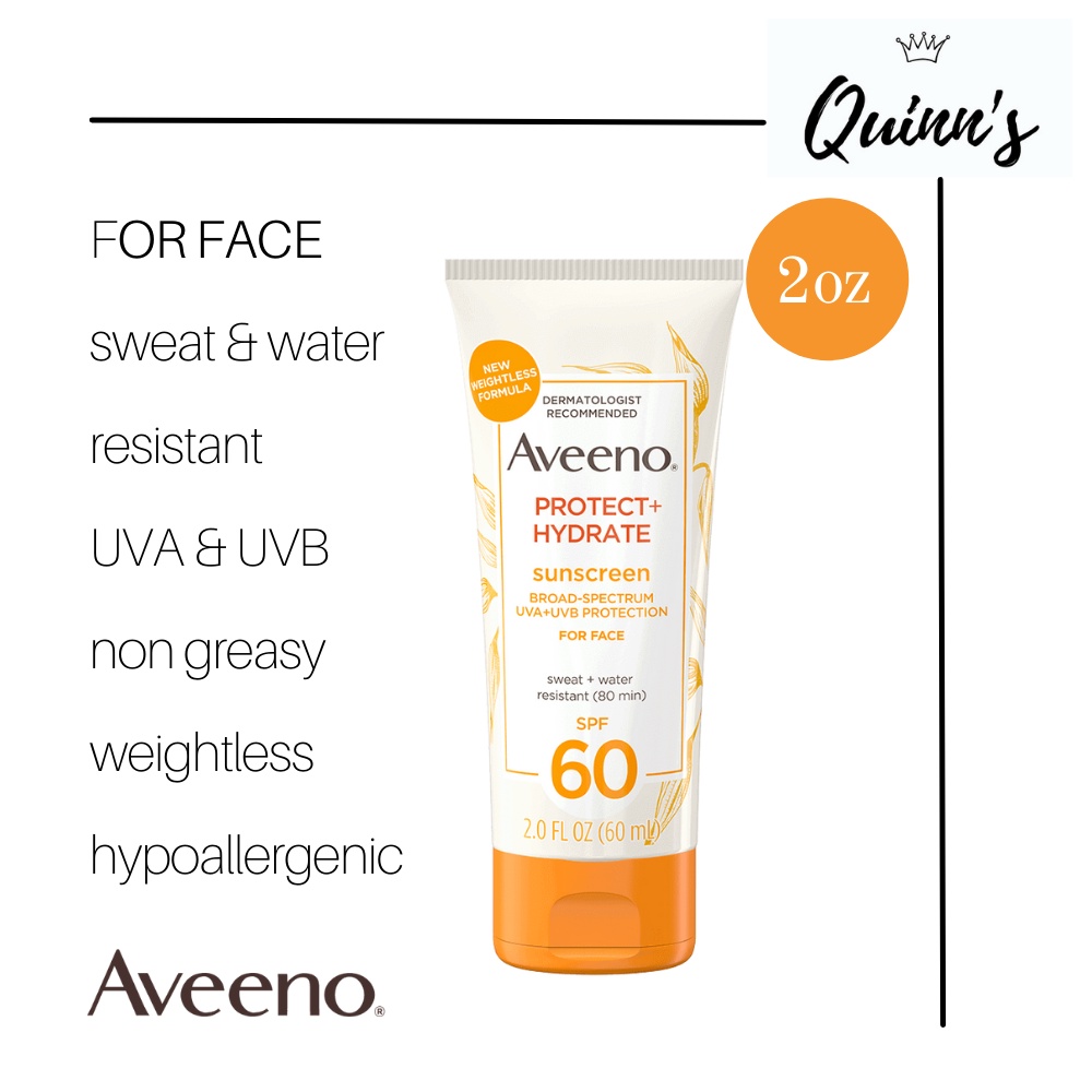 Aveeno Sunblock Sunscreen Protect & Hydrate SPF 60 EXP 2026 | Shopee ...