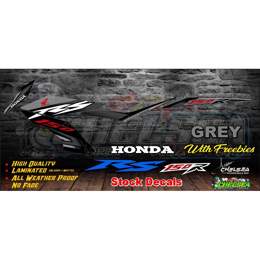 Honda RS 150 Stock Decals / Stickers with freebies | Shopee Philippines
