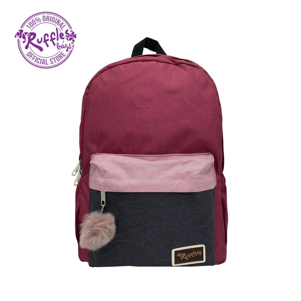 Ruffles Bags Ellis-B Backpack 17" 3 color combination (2023) | Shopee ...