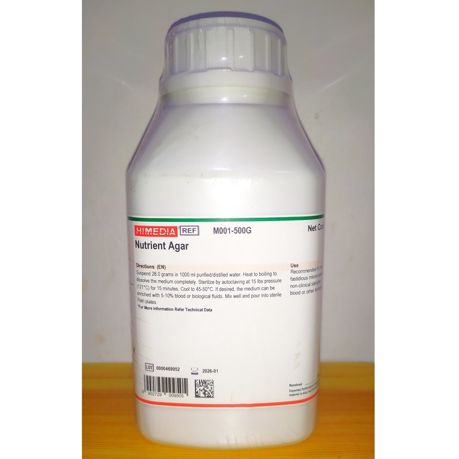 HIMEDIA Nutrient Agar 500g Dehydrated Culture Growing Media | Shopee ...