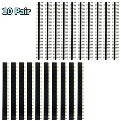 40 Pin 1x40 Single Row Male and Female 2.54 Breakable Pin Header PCB ...