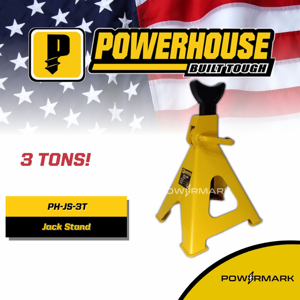 POWERHOUSE PH-JS-3T Jack Stand 3 Tons SOLD IN PAIRS [POWERMARK | PAC ...