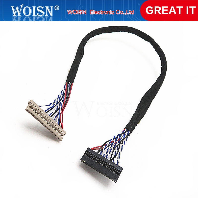 1pcs/lot 400MM DF14-20P-D8 1ch 8bit 20pin LVDS CABLE wire to dupont for ...