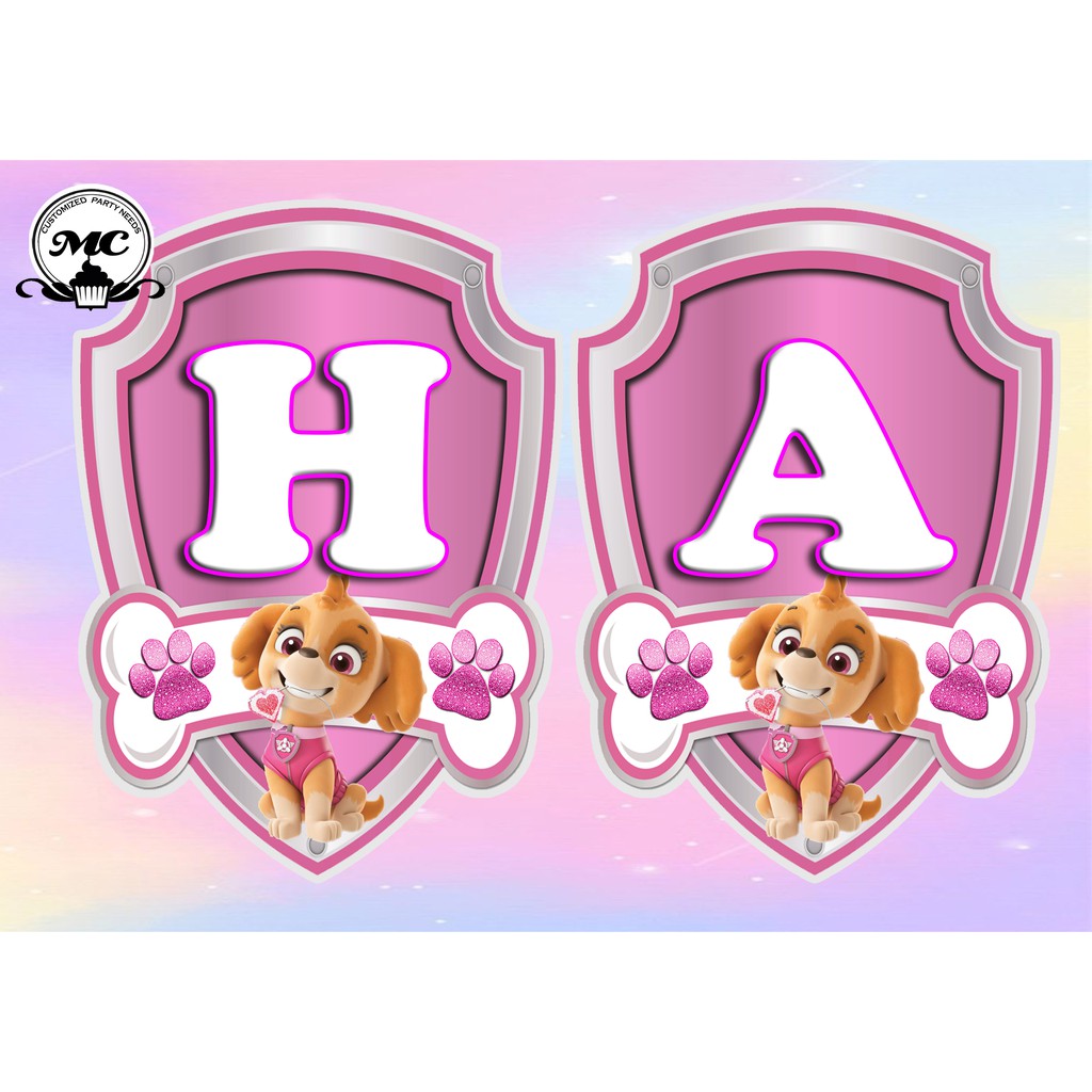 Paw Patrol Banner Printable Paw Patrol Skye Banner Vorlage