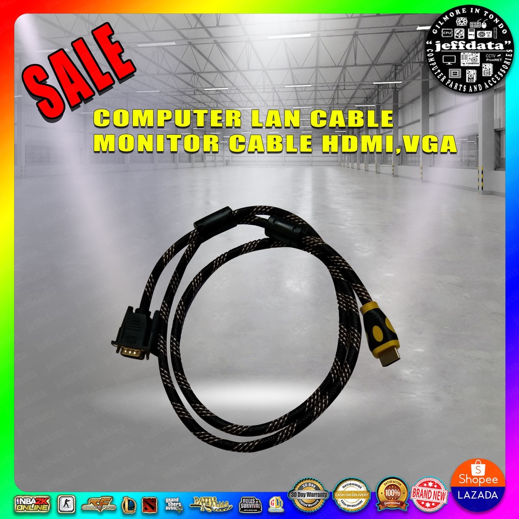 Computer LAN cable Monitor HDMI VGA (Aprildata PC) | Shopee Philippines