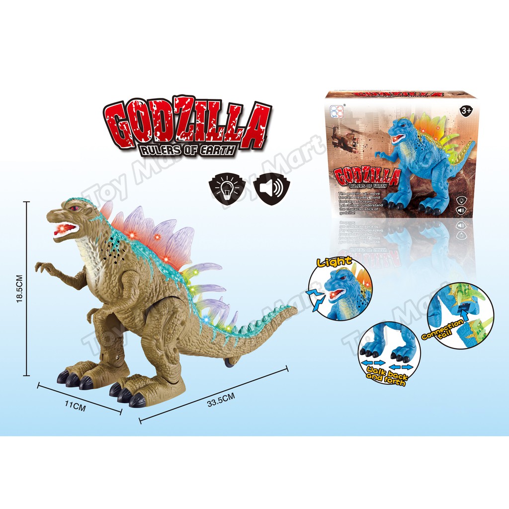 Godzilla Rulers of Earth Walking Action Figure Battery Operated w/ LED ...