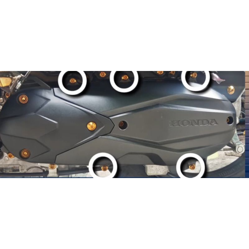 HENG Crankcase Bolt for Honda Click 125, 150 V1, V2 & V3 CNC (5 PCs ...