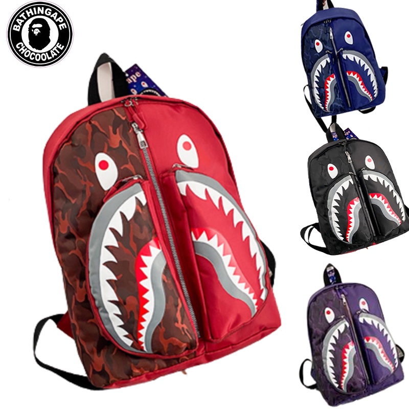 Double-layered Bape Backpack Ideal For Teenagers Young Adults | Shopee ...