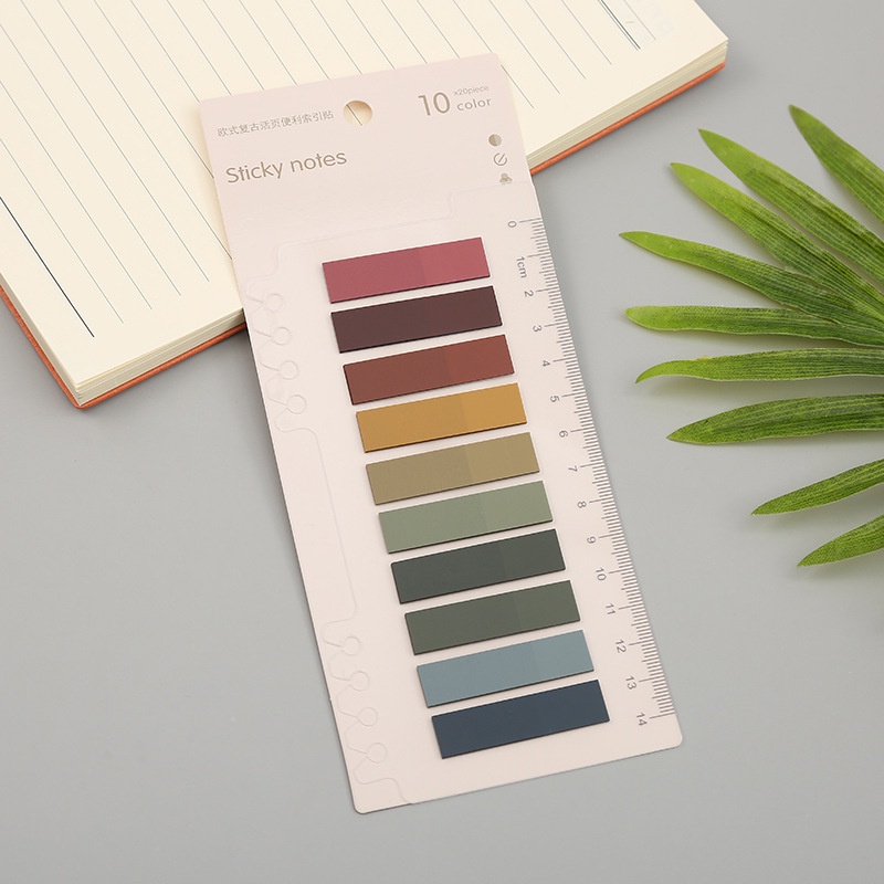 Morandi Color Post-it Sticker Bookmarks Notepad Label Sticker ...