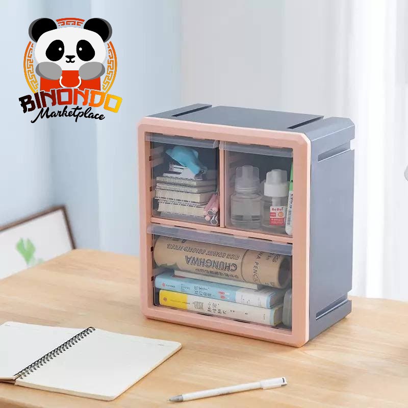 Tri-Cube Mini Desktop Drawer 3 Mini Drawer Cabinet Storage Organizer ...