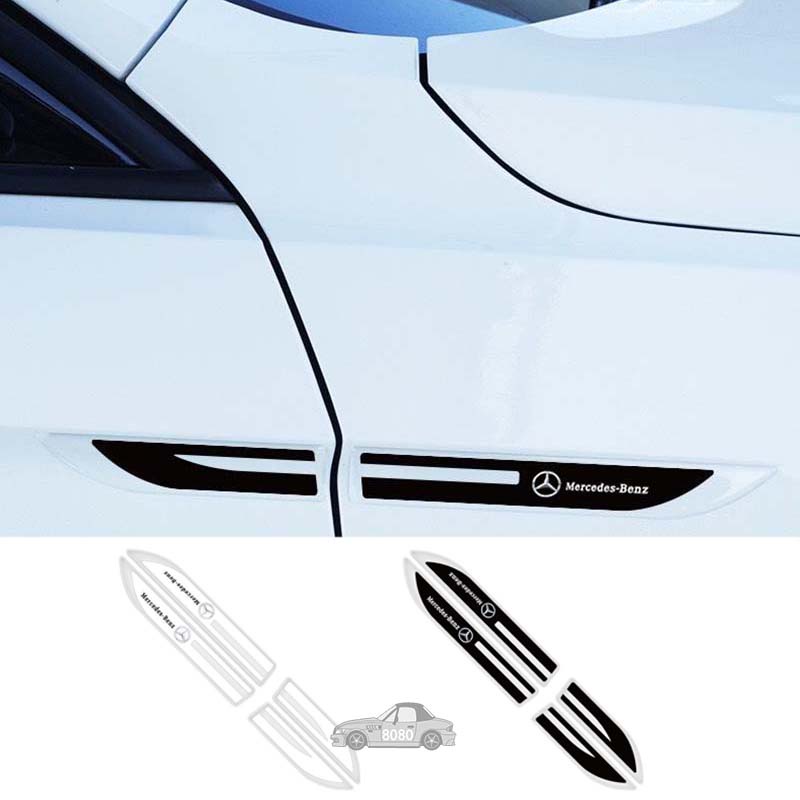 2pcs/set Epoxy Car Door Side Emblem Sticker Auto Body Fender Decorative ...