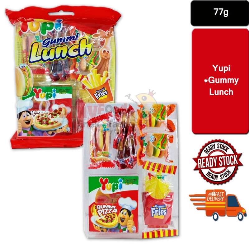 (Halal) Yupi Gummy Candy Lunch 77g 童年回忆超人气汉堡薯条古早味套餐软糖 | Shopee Philippines