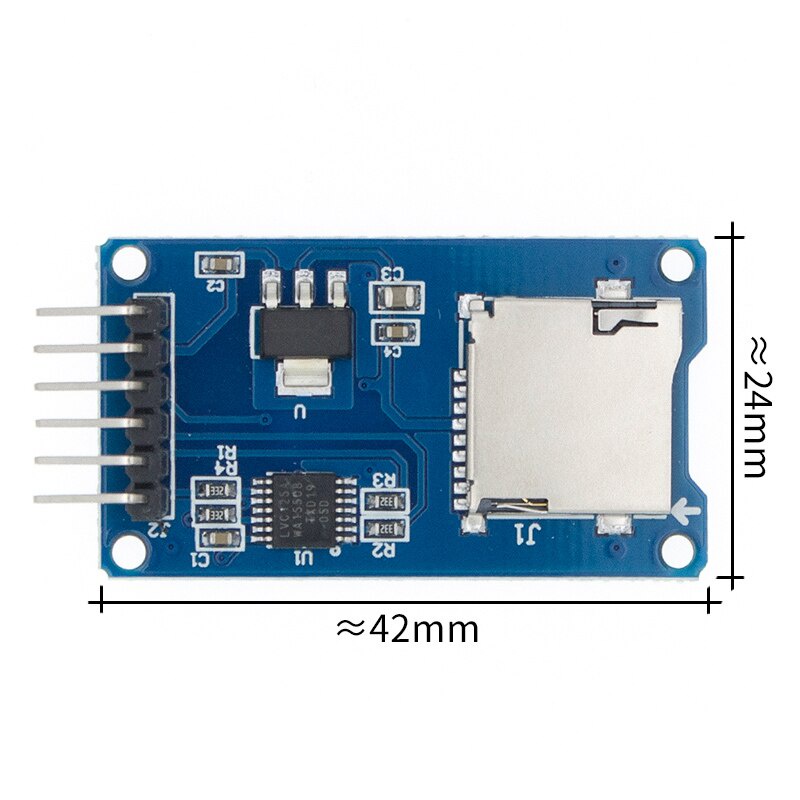 1pcs Micro SD card mini TF card reader module SPI interfaces with level ...