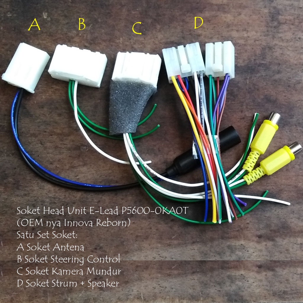 A Complete Set Of Sockets For Head Unit OEM Toyota Innova Reborn V Q: E ...