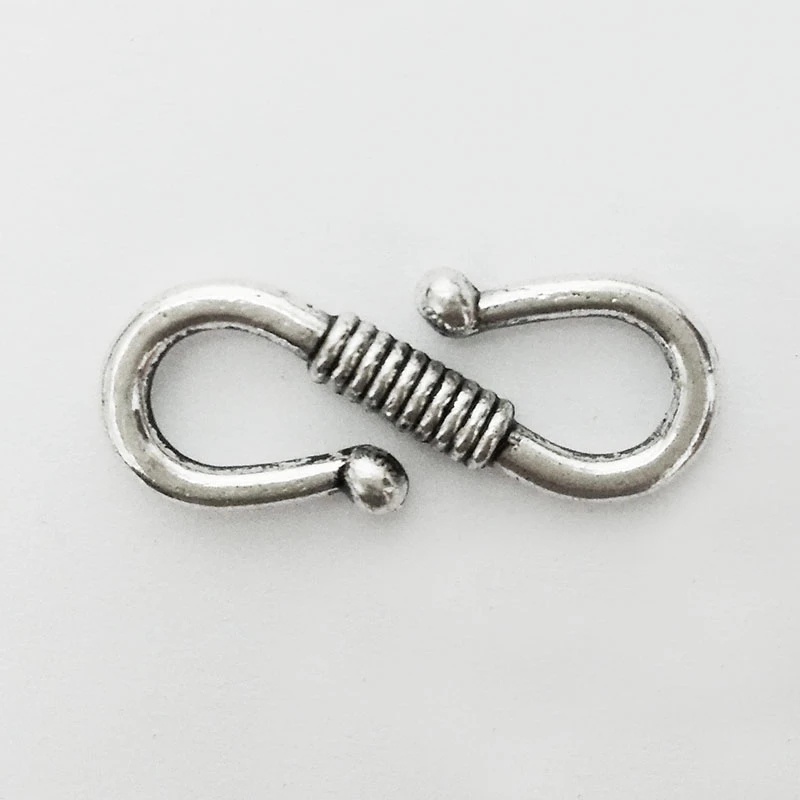 10 pcs S Shape Hooks Accessories Jewelry Leather Cord Ropes Crimp End ...