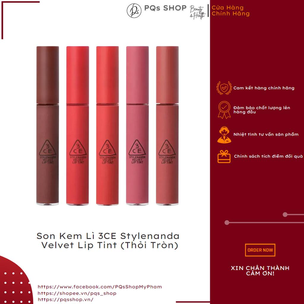 3ce Stylenanda Velvet Lip Tint Matte Lipgloss (Round Bar) | Shopee ...