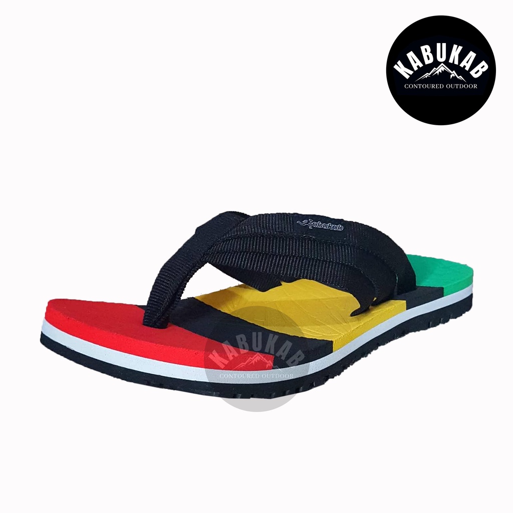 Tri-Straps Rasta Insole Slippers (Original Design By: KABUKAB) | Shopee ...