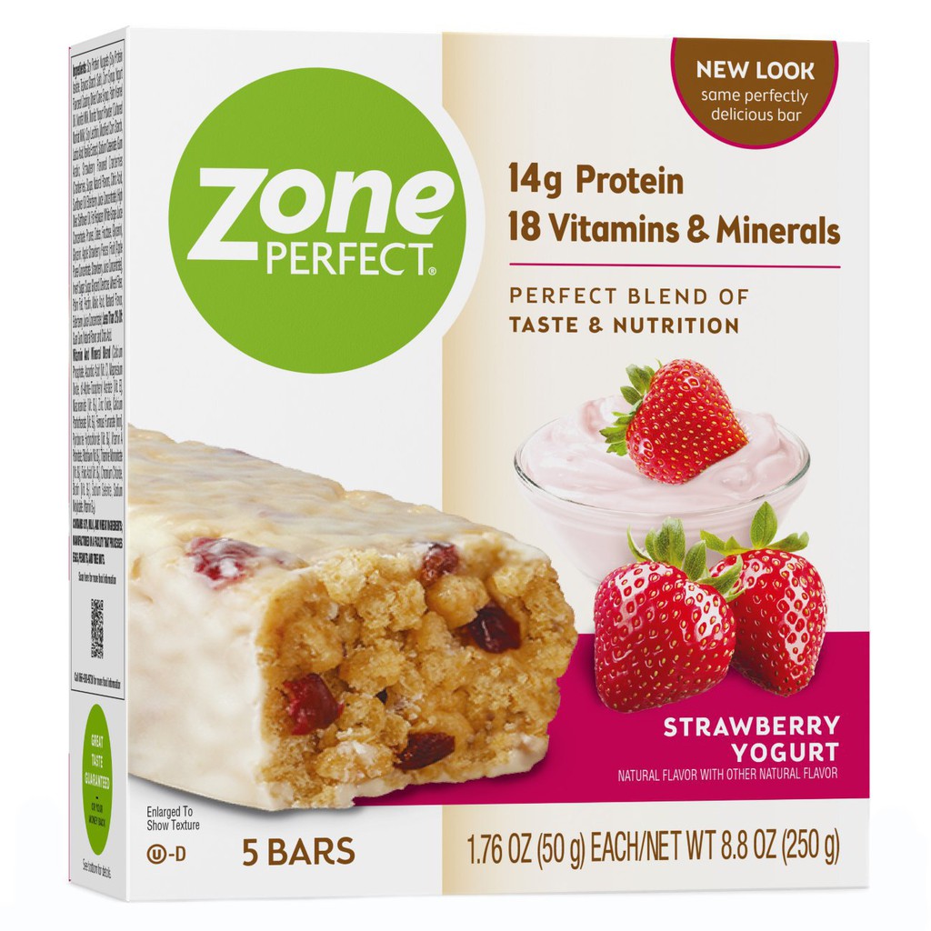 ZonePerfect PROTEIN Bars - 5 bars / box - 14g Protein - Macros ...
