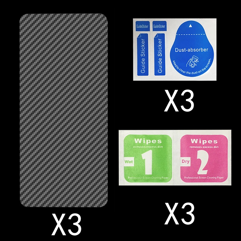 Carbon Fiber Sticker Back Film Cover For Oppo A78 A58 A96 A95 A77 A77s
