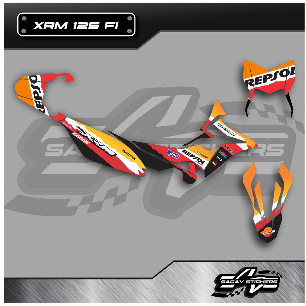XRM 125 fi Motorcycle Sticker Decals WITH FREE Assorted stickers ...