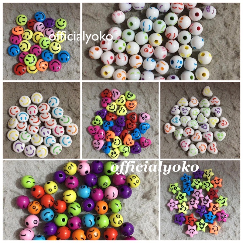 MUTE / MOTE / SMILE BEAD / SMILE / EMOTICON / EMOJI / CHARACTER (15 ...