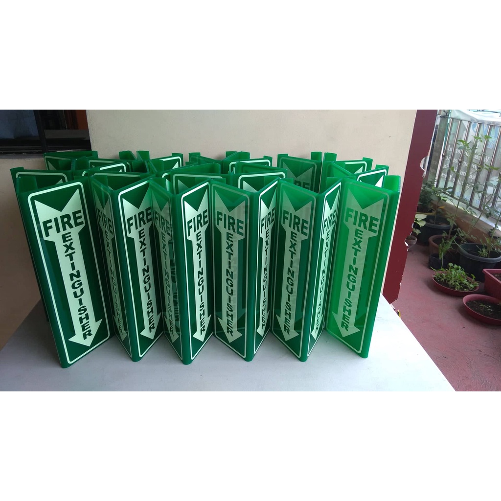 Luminous Triangular Fire Extinguisher Signs 4x12 per panel | Shopee ...