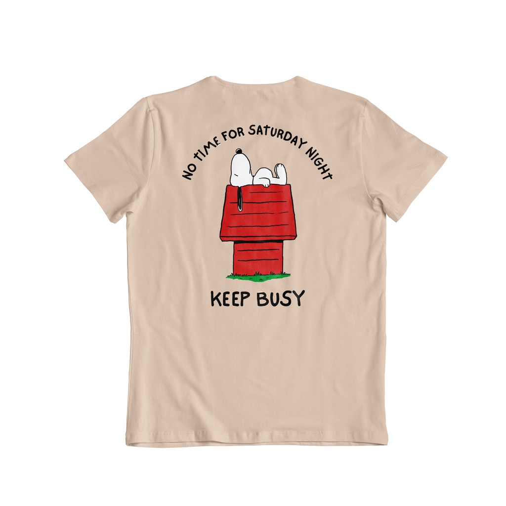 Snoopy Busy T-shirt Beige | Shopee Philippines