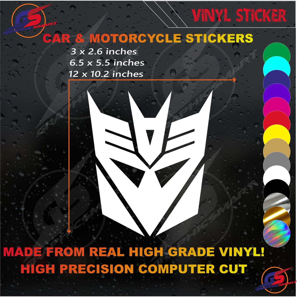 Decepticon Logo Car & Motorcycle Sticker Decal Vinyl | Shopee Philippines