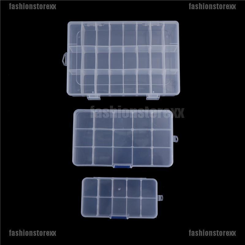 10/15/24 Slots Compartment Organizer Plastic Storage Box Case Container ...