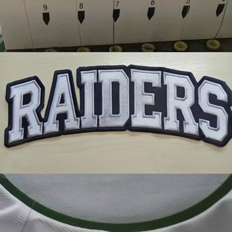 LARGE SIZE RAIDERS EMBROIDERED PATCH (Spell out/Big logo) | Shopee ...