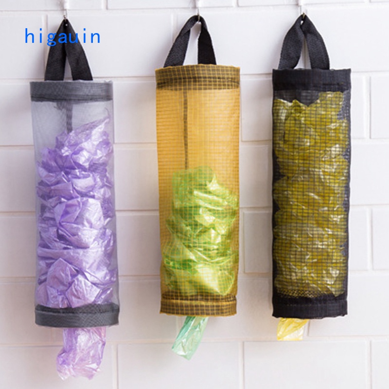 Home Grocery Bag Holder Wall Mount Plastic Bag Holder Dispenser Hanging ...