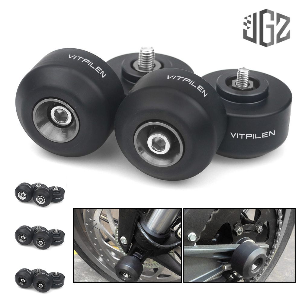 Motorcycle Front and Rear Frame Sliders Axle Falling Protection Fork ...