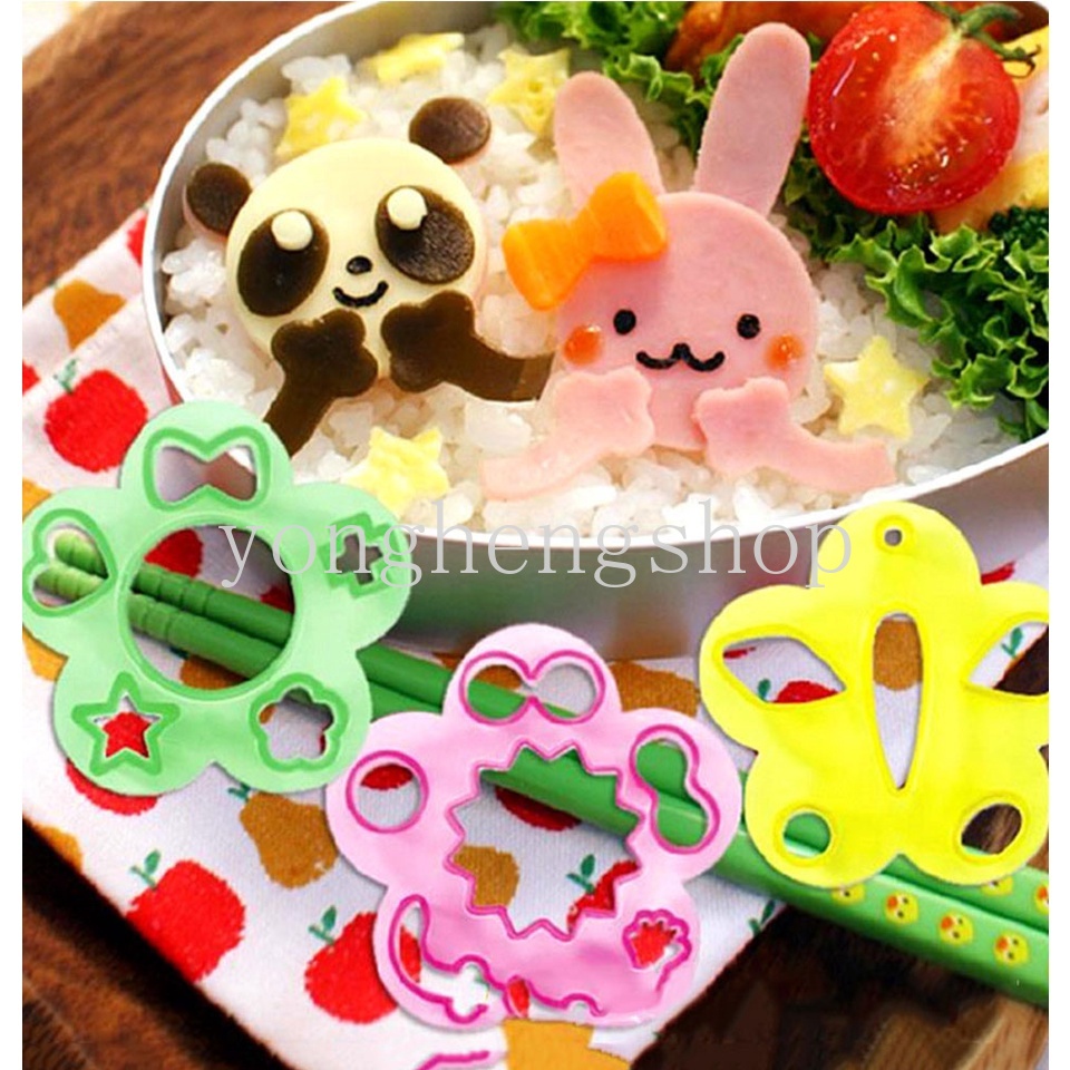 3pcs/set Cartoon Emotion Expression Rice Mold Onigiri Shaper Dry ...