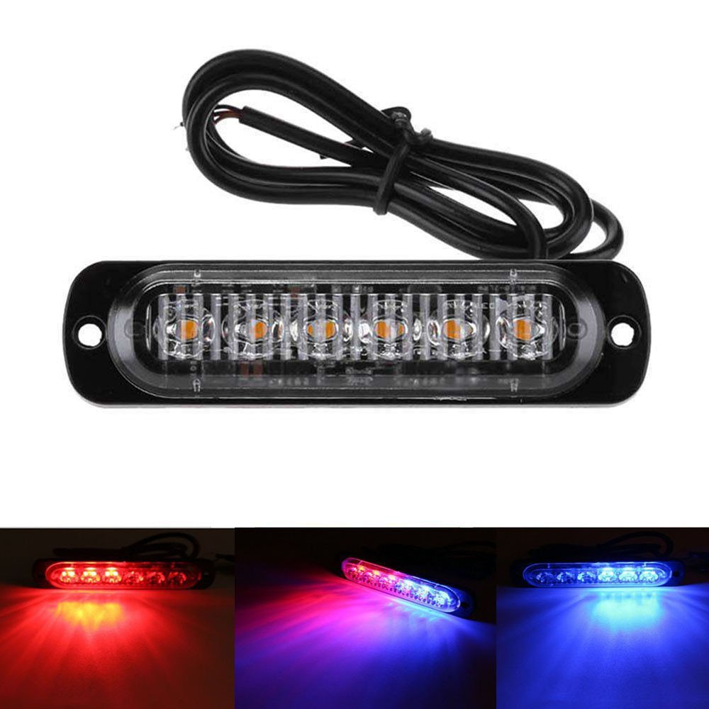 ZR For 6LED Strobe light warning light truck light 12-24V motorcycle ...