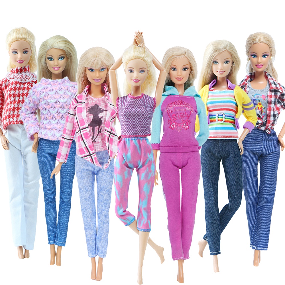 30cm Doll Outfits Pants Shirts Fashion Girl Yoga Sports Suit Casual ...