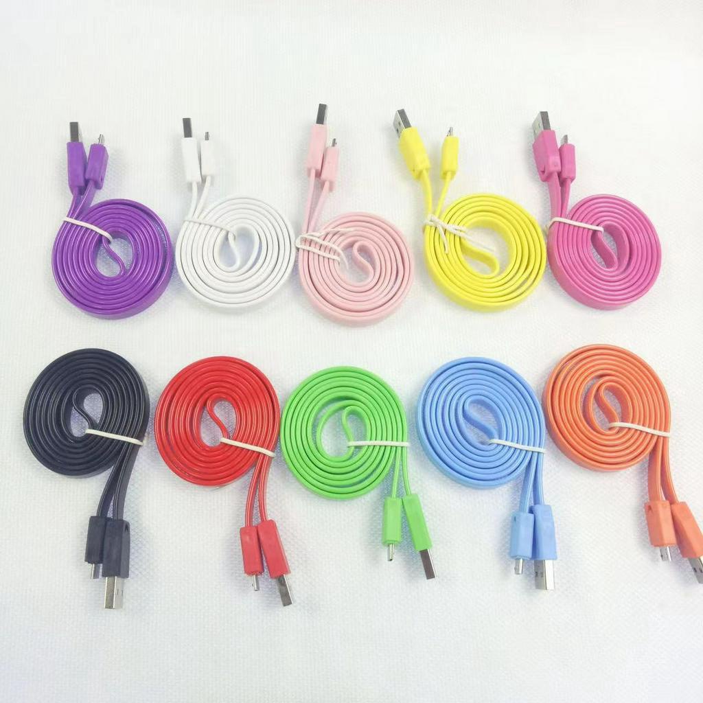 NOODLES LINE CABLE (SMALL)1m USB mobile charging power Line flat wire ...