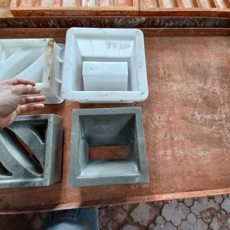 1pc Precast concrete louver blocks hard plastic mold breeze block #2 ...