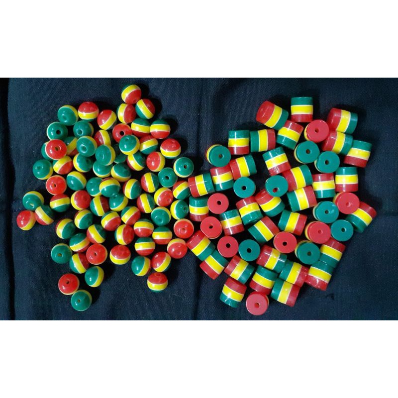 Reggae stripes beads 30/40/50 pcs per pack | Shopee Philippines