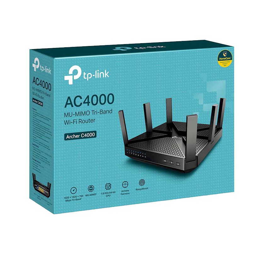 TPLink C4000 AC4000 Archer A20 Tri-Band WiFi Router -MU-MIMO, VPN ...