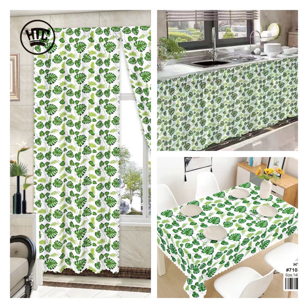 1pcs Sale Green leaf Curtain Waterproof Protector Table Cloth Lababo ...