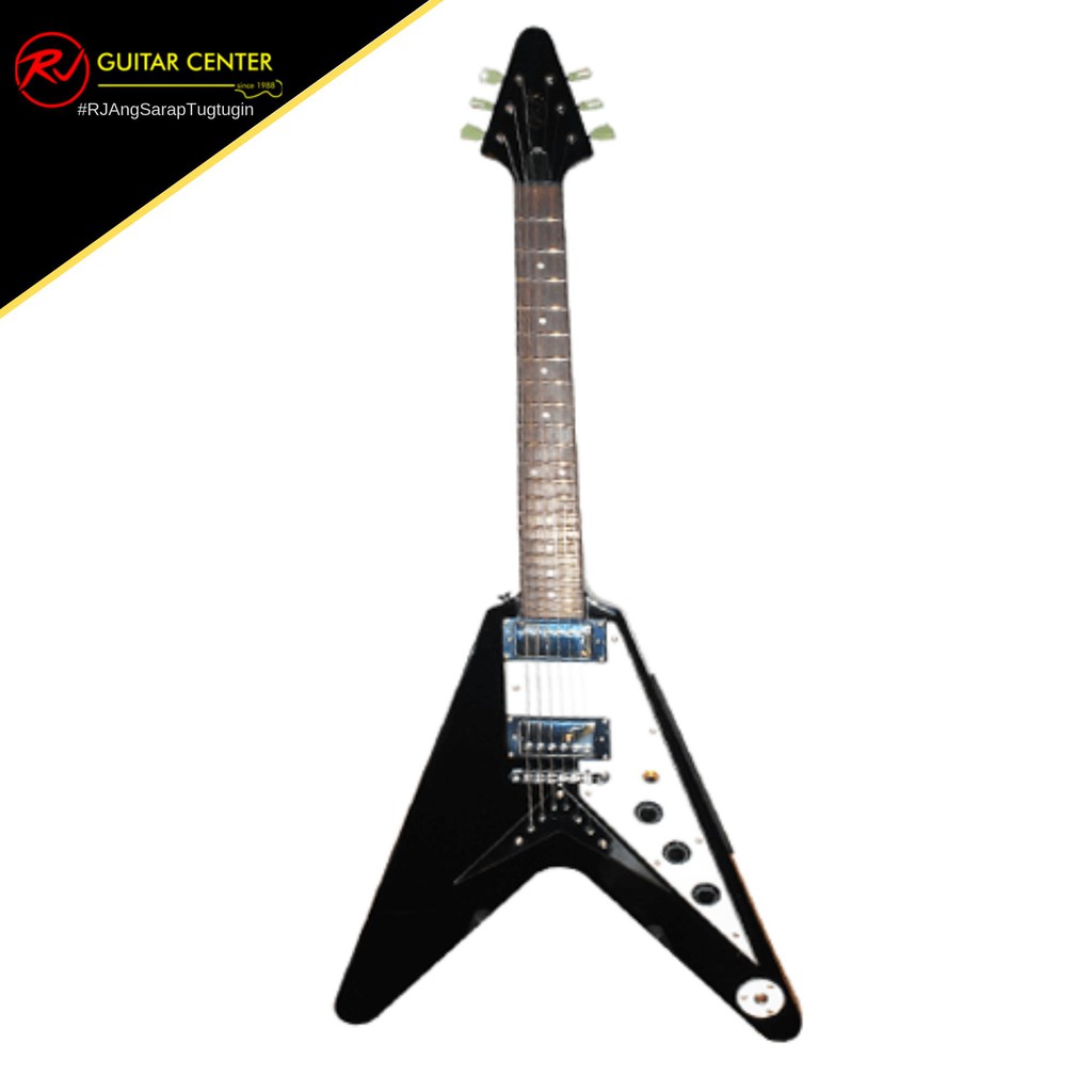 RJ Guitars - Flying V - Black (REFURBISHED) | Shopee Philippines