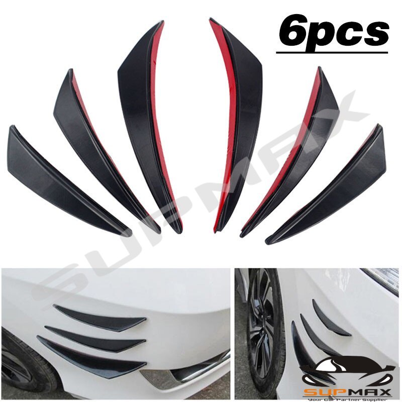 Car Front Bumper Diffuser Universal Front Bumper Diffuser Splitter With ...