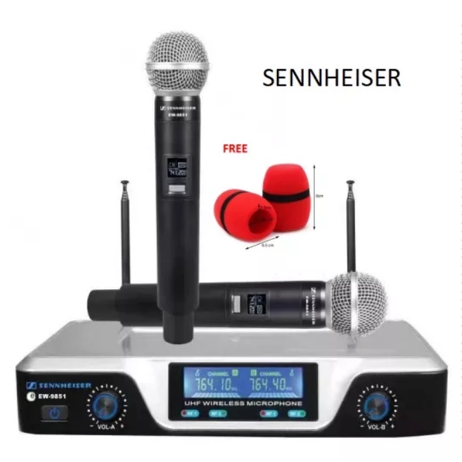 SENNHEISER DUAL CHANNEL TRUE DIVERSITY WIRELESS MICROPHONE SYSTEM EW ...