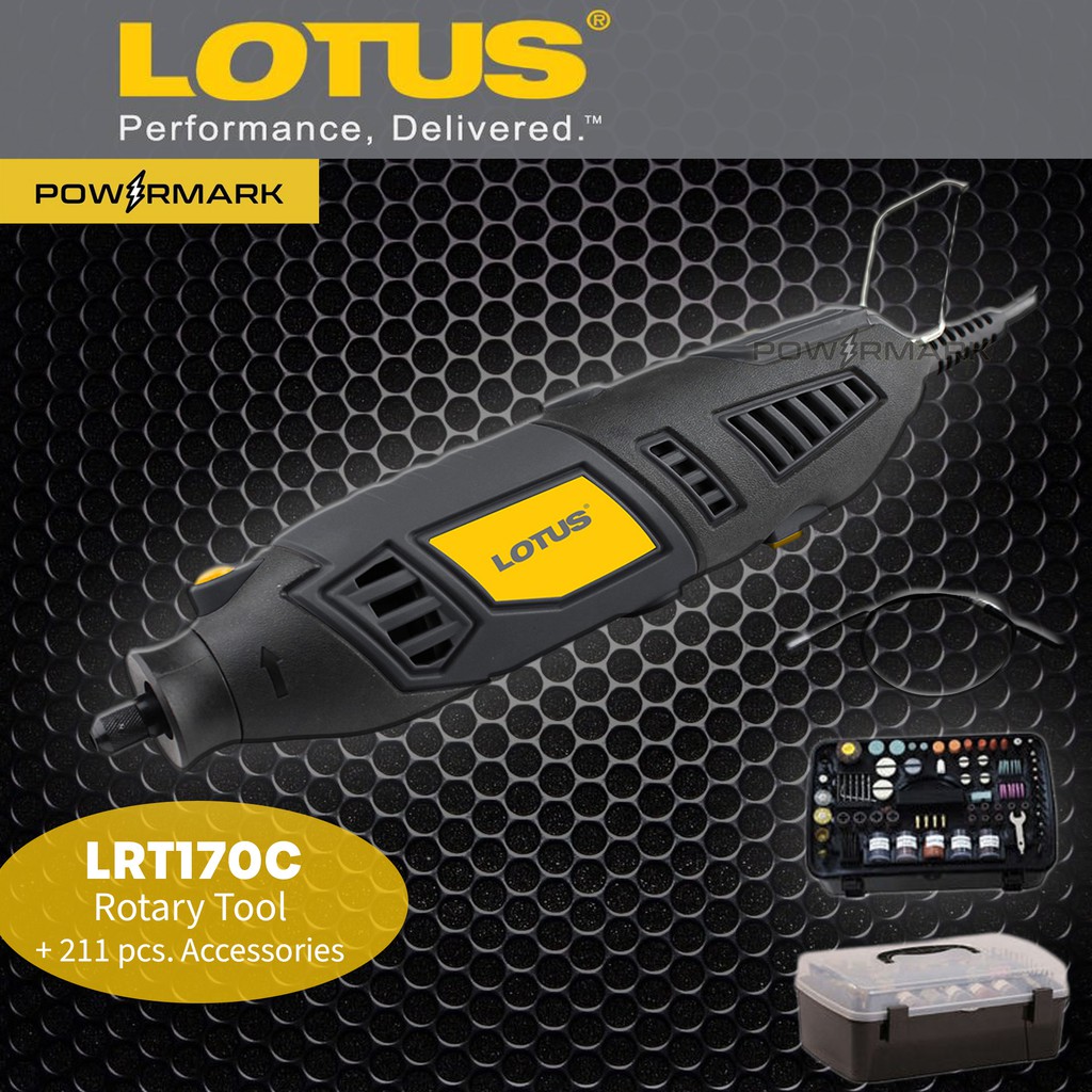 Lotus LRT170C Rotary Tool and Mini Grinder with Accessories [POWERMARK ...