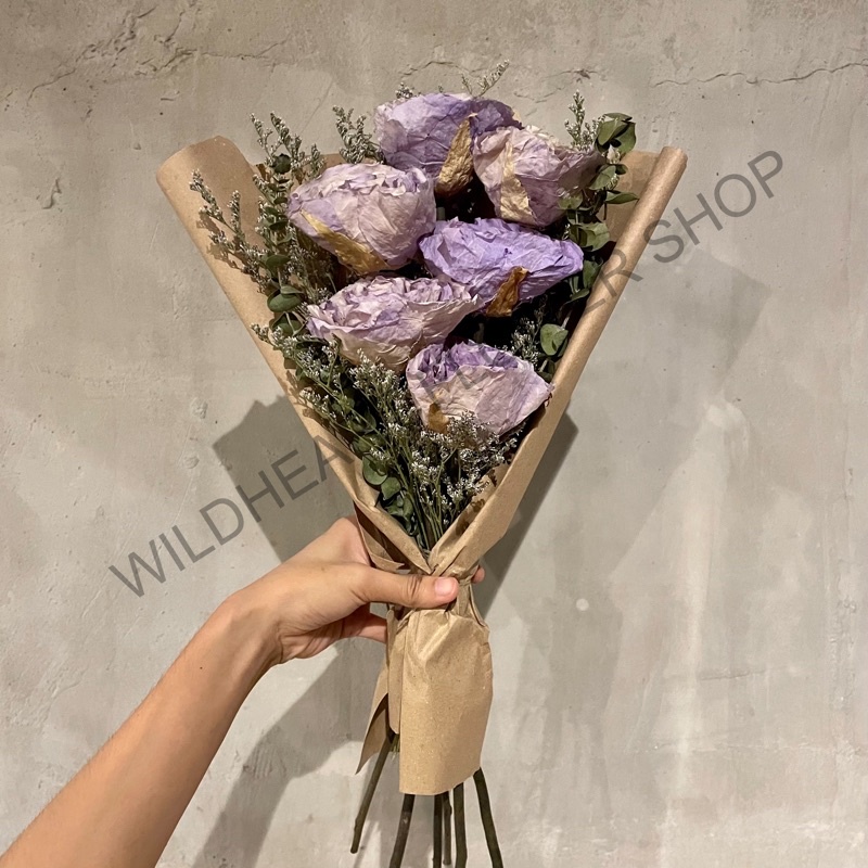Fossilized Rose Dried Bouquet (3 stems or 6 stems) | Shopee Philippines