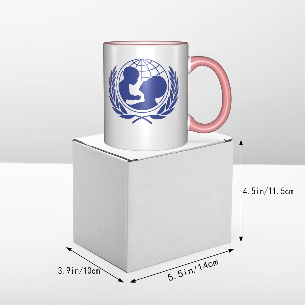 Ready Stock UNICEF Logo Mug Creative Coffee Cup Couple Simple Ceramic ...
